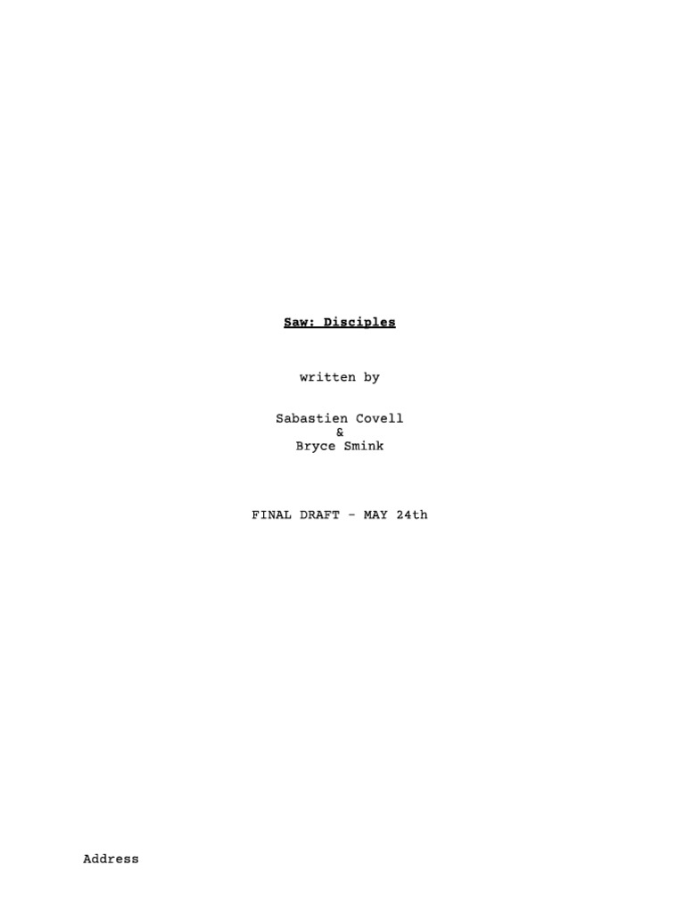 Saw Script | PDF