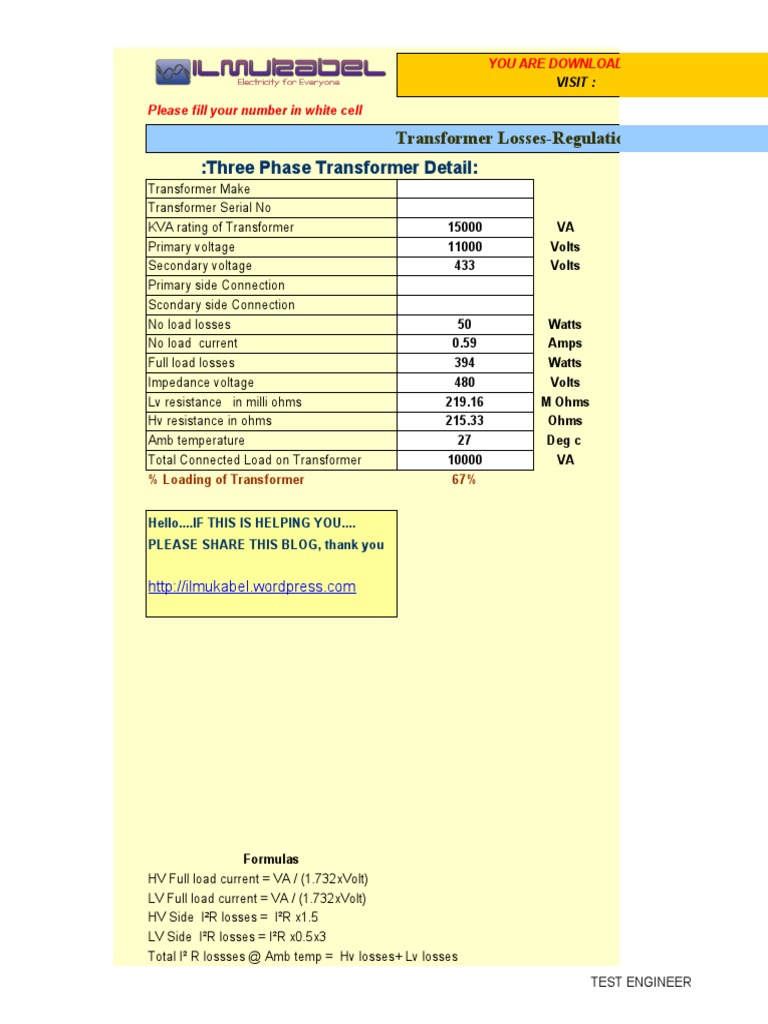 Transformer Efficiency and Losses Analysis | PDF | Transformer ...