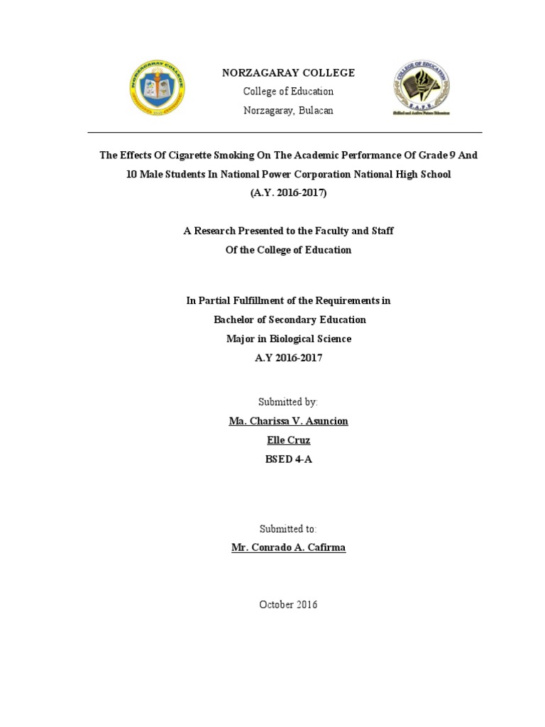 College of Education Norzagaray, Bulacan | PDF