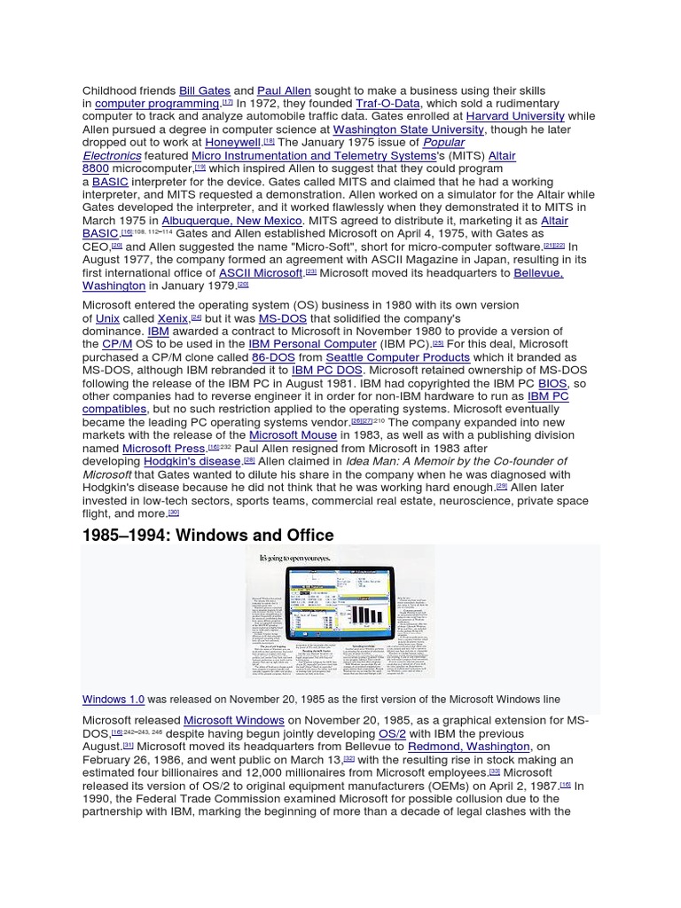 1985 - 1994: Windows and Office: Popular Electronics | PDF | Ibm Pc ...
