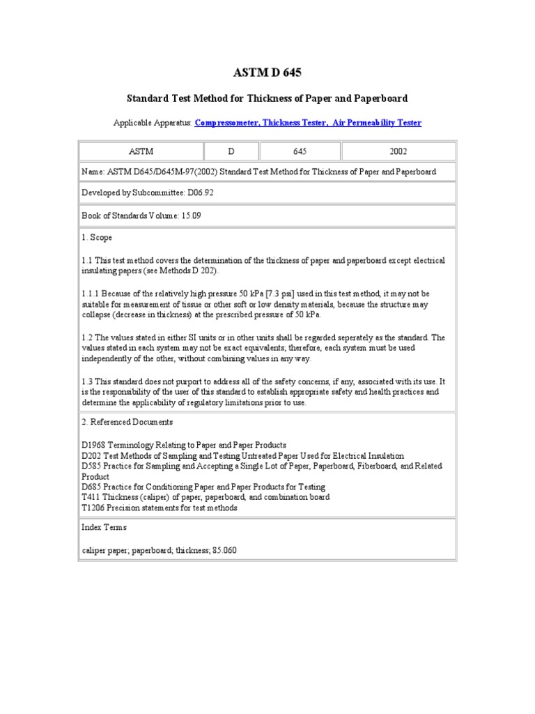 Astm D 645 | PDF | Science & Mathematics | Computers