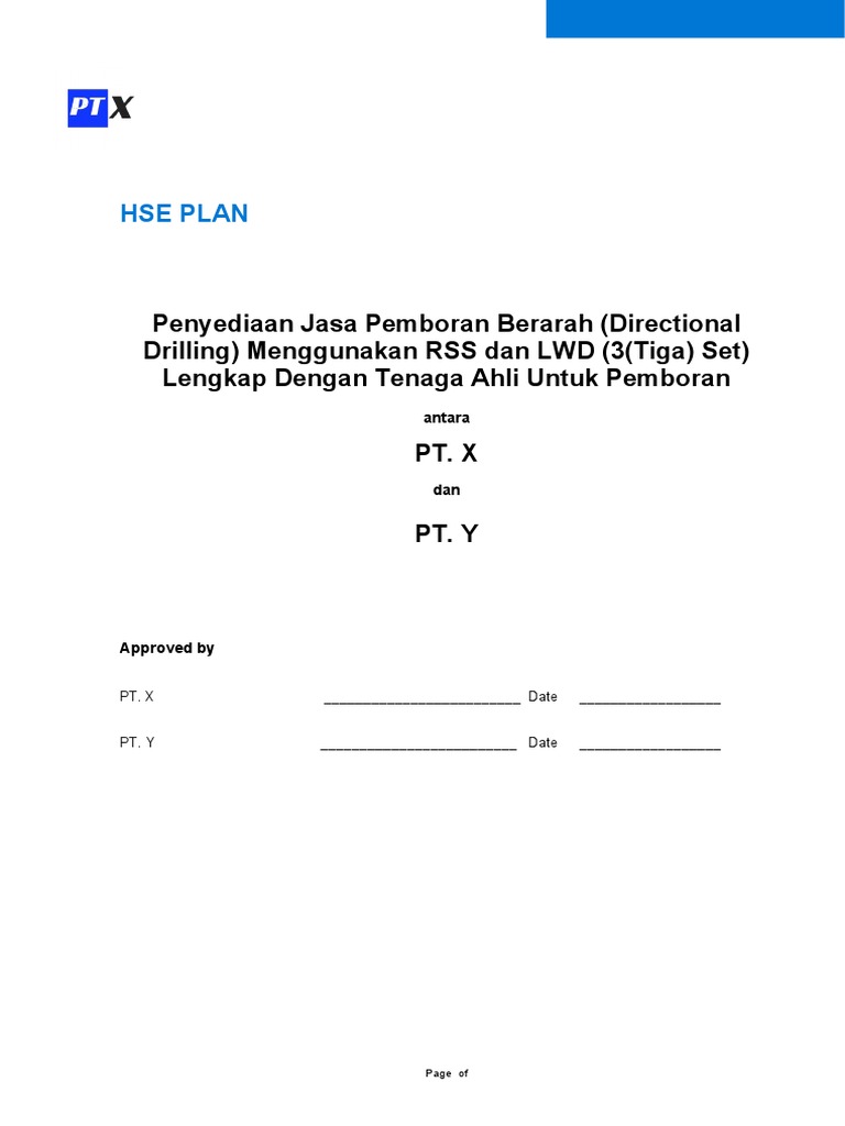 Contoh HSE Plan | PDF