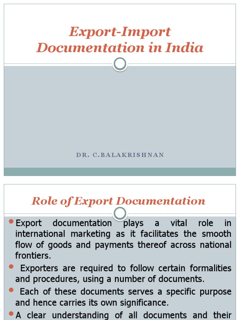An In-Depth Review of Export Documentation Procedures and Requirements ...