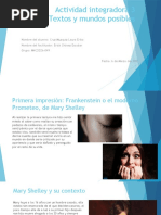 Actividad Integradora #3: Textos Y Mundos Posibles. | PDF | Mary Shelley | Frankenstein