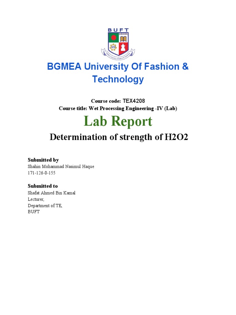 Determination of Strength of H2O2 | PDF | Hydrogen Peroxide | Titration