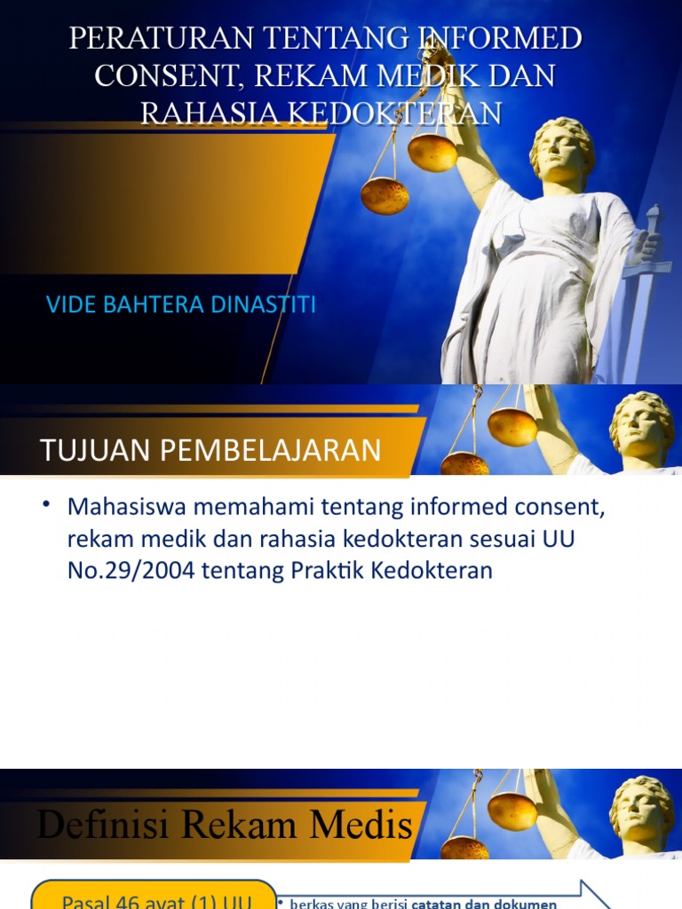 Pertemuan IV - Rekam Medis Dan Informed Consent | PDF