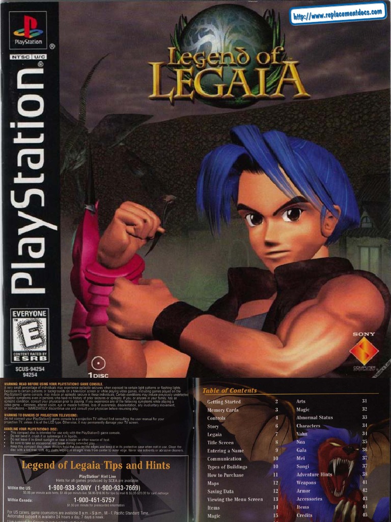 Legend of Legaia - Manual - PSX | PDF