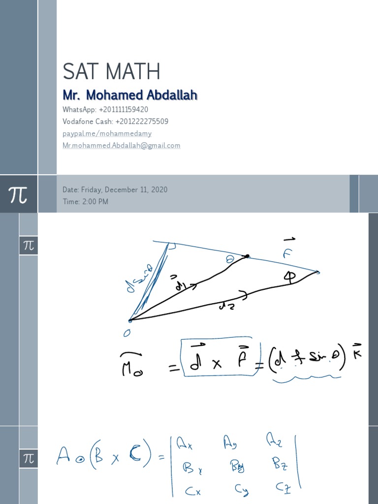 Sat Math: Mr. Mohamed Abdallah | PDF