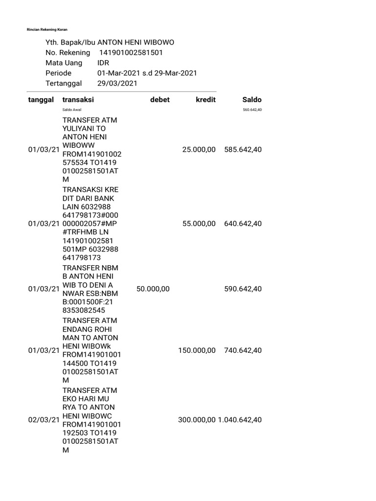 Welcome To BRI Internet Banking | PDF