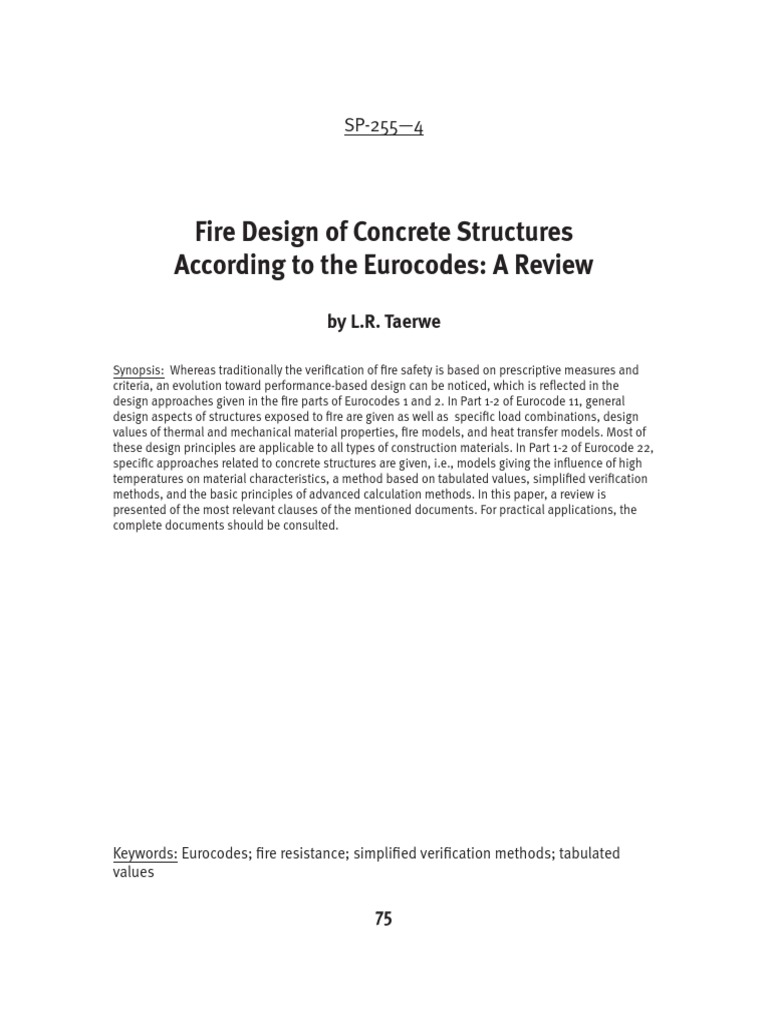 An In-Depth Review of the Fire Design Approaches for Concrete ...