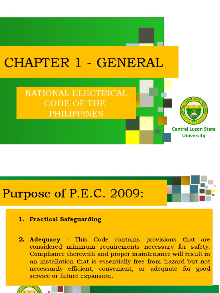 Chapter 1 - General: National Electrical Code of The Philippines | PDF ...