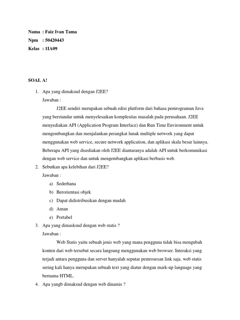 Pert4 - Act4 - Faiz Ivan Tama - 50420443 | PDF | Komputer