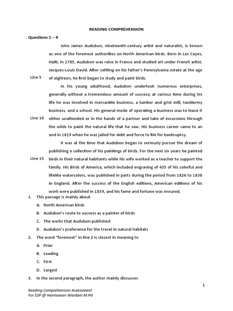 Reading Comprehension Assessment | PDF | Atmosphere Of Earth | Cloud
