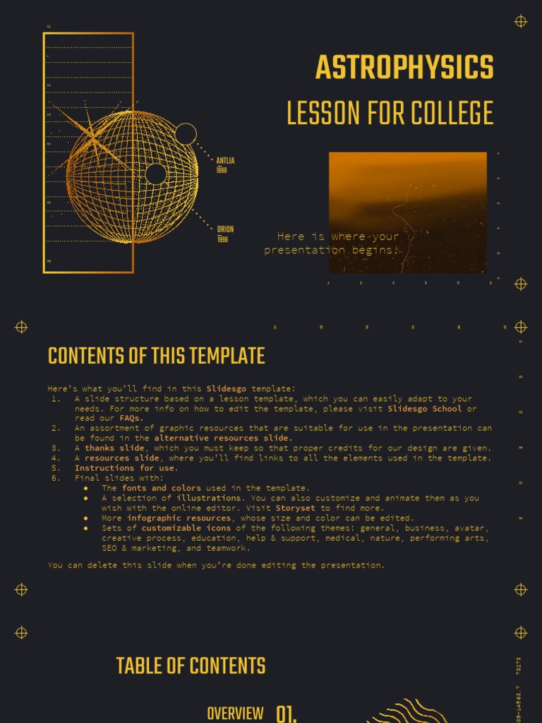 Astrophysics Lesson For College by Slidesgo | PDF | Planets | Sun