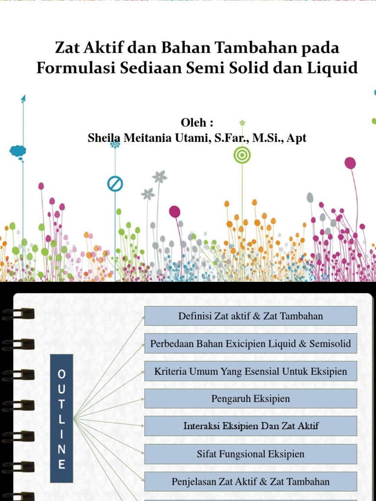 Zat Aktif Tambahan Liquid Semi Solid - Compressed | PDF | Pengembangan ...