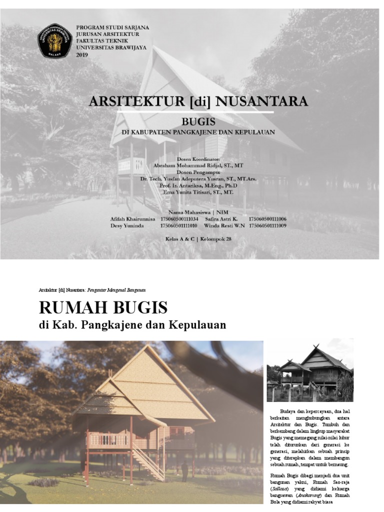 Arsitektur Rumah Adat Suku Bugis | PDF