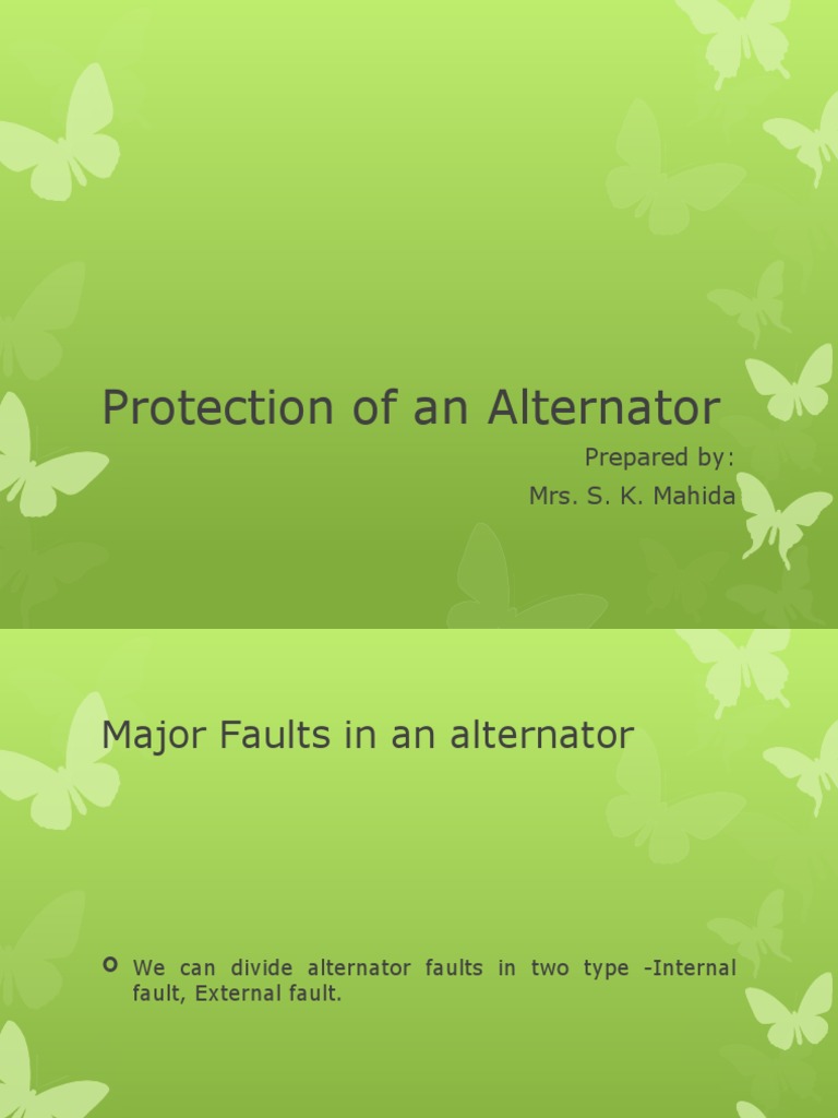 Alternator Protection | PDF | Engines | Energy Technology