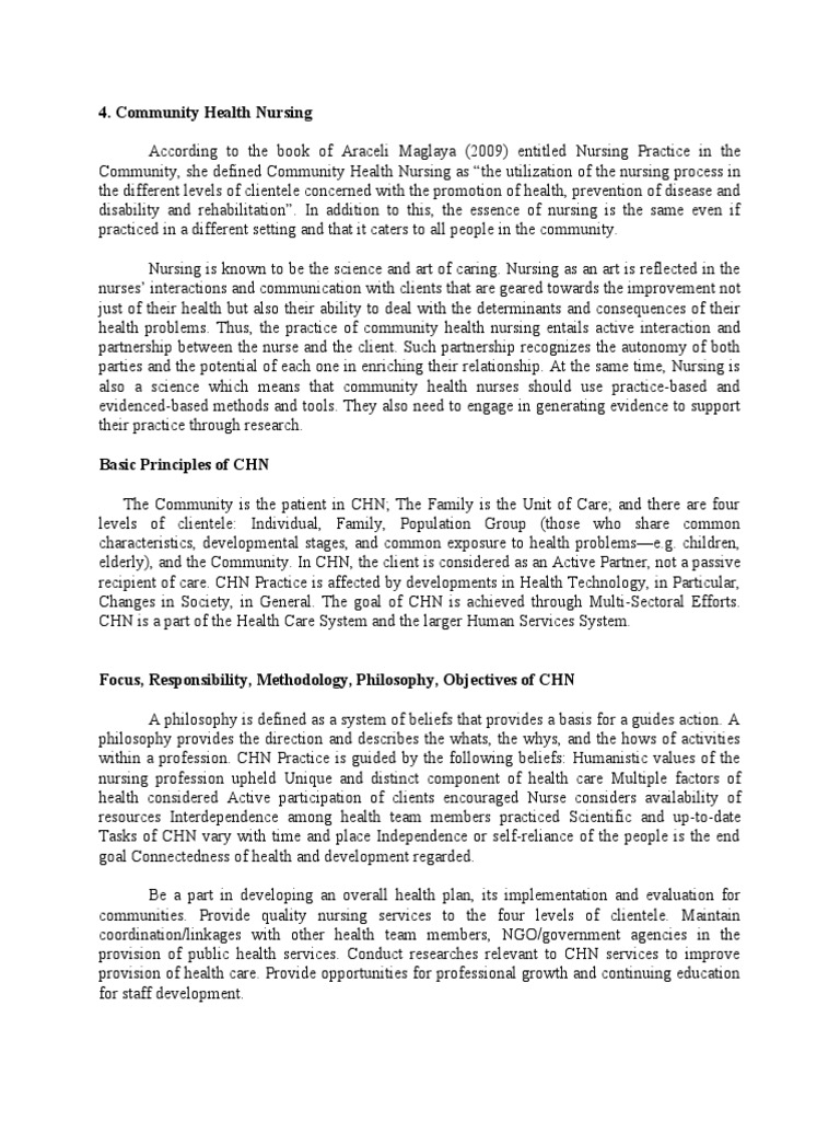 Guiding Principles And Process Of Community Health Nursing Pdf