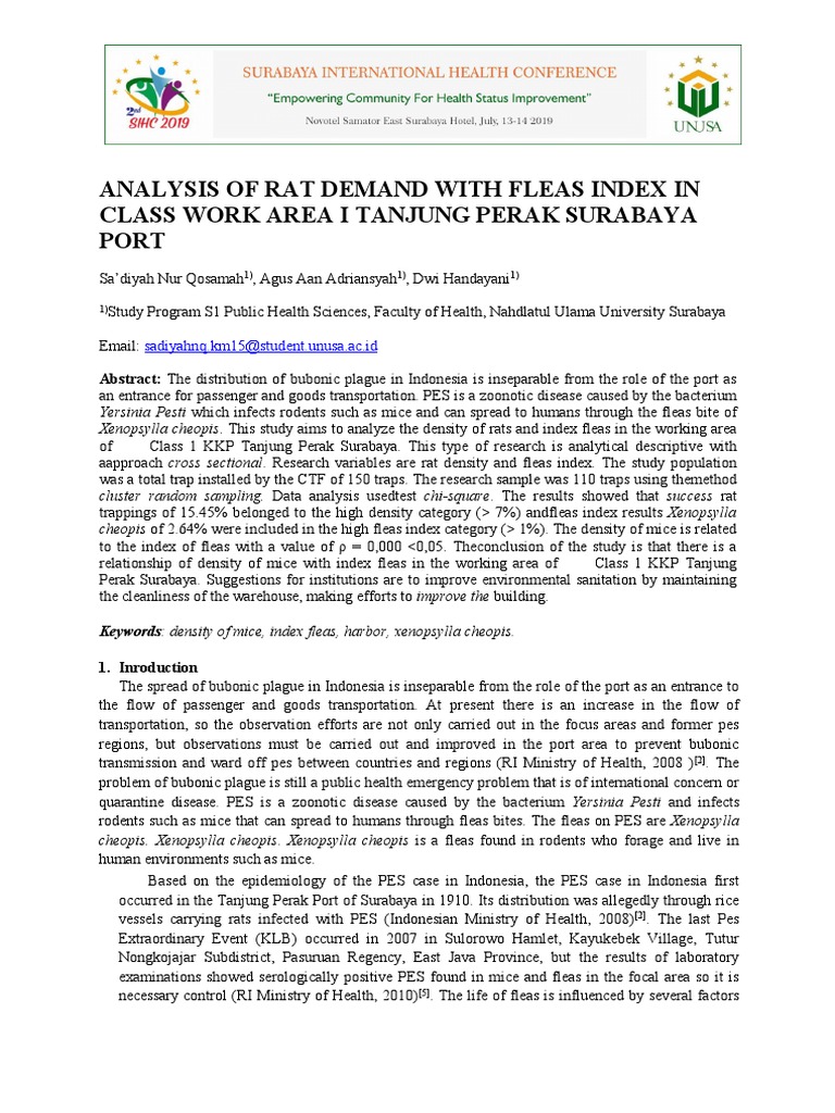 Devaldi Journal Post Layoutojs 085 Analysis of Rat Demand With Fleas Index in Class Work Area I ...