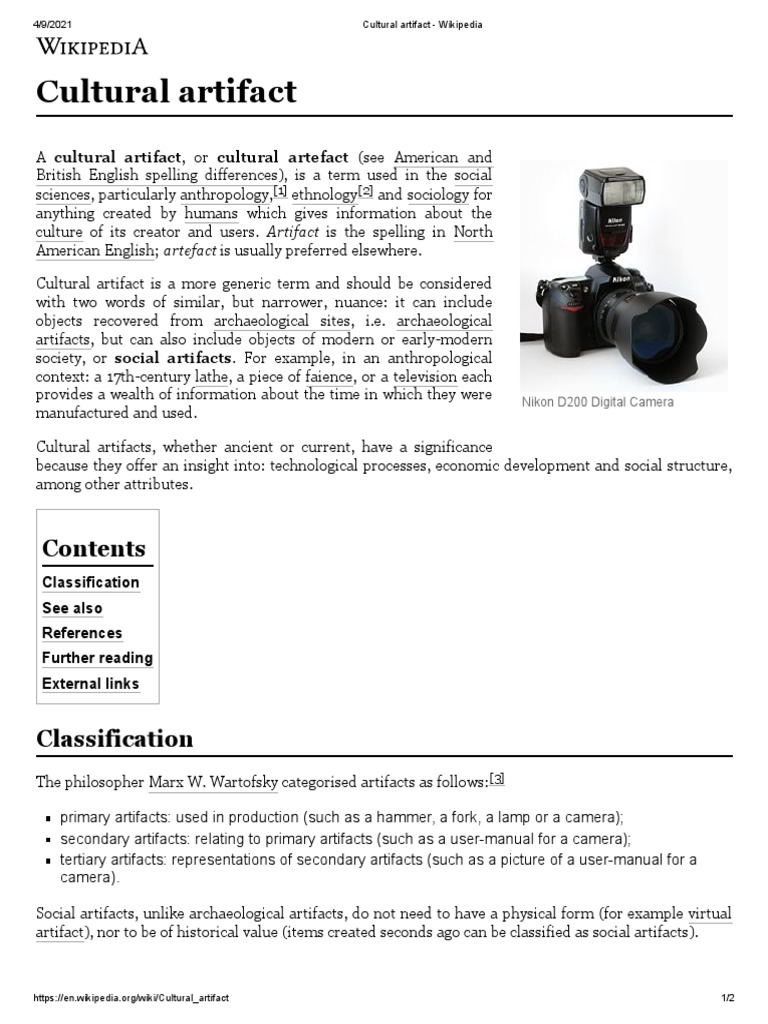 Cultural Artifact | PDF | Cultural Education | Archaeology
