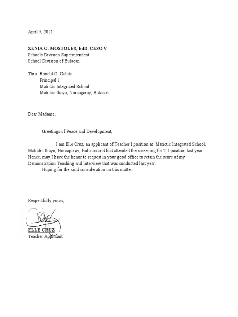 Letter For Retention of Points | PDF