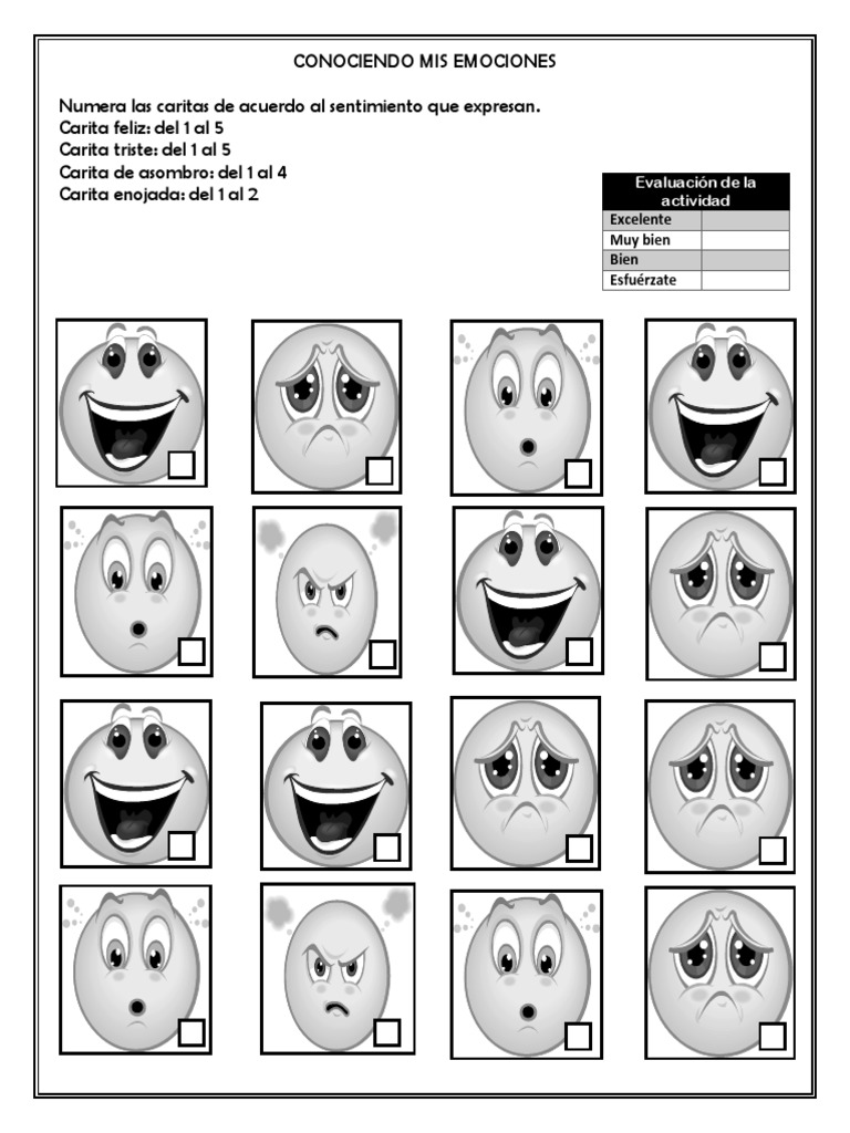 Conjunto De Actividades Conociendo Mis Emociones 6 Pdf