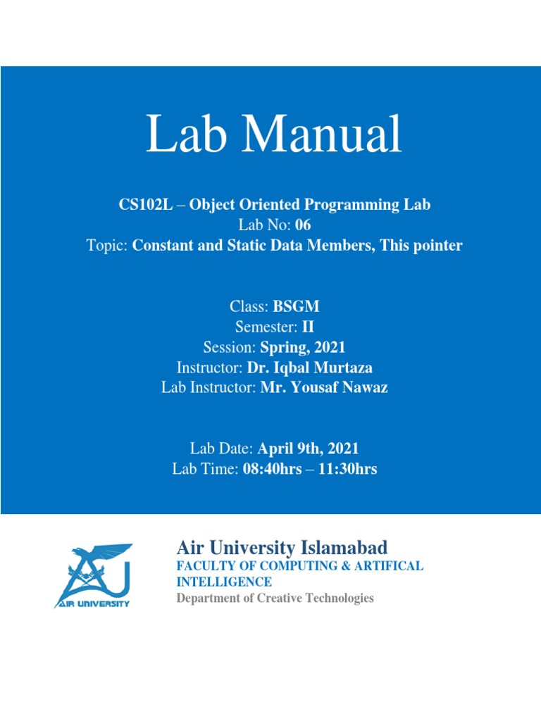 Lab 06 Pdf Class Computer Programming Method Computer Programming