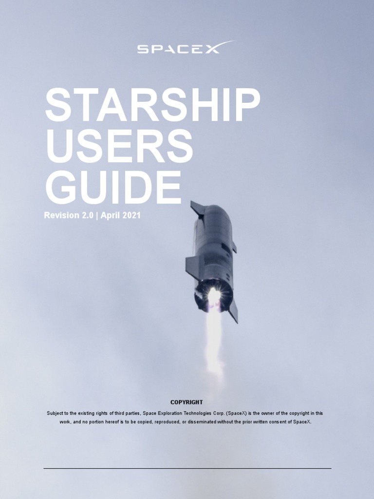 Starship Users Guide v2 | Download Free PDF | Space X | Space X Dragon