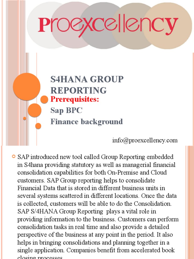 Group Reporting Sa | PDF