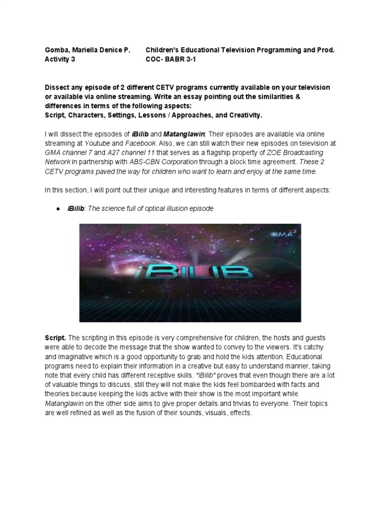 GMA Channel 7 Network CETV Programs Paved The Way For Children Who Want ...