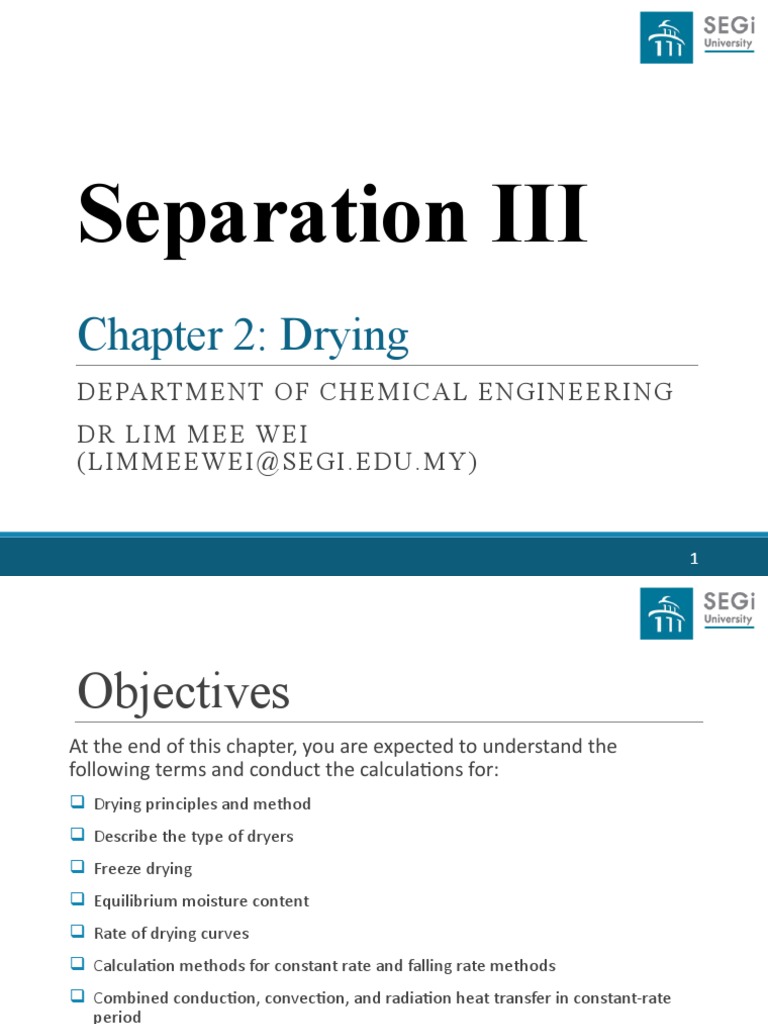 Separation III: Chapter 2: Drying | PDF | Freeze Drying | Humidity