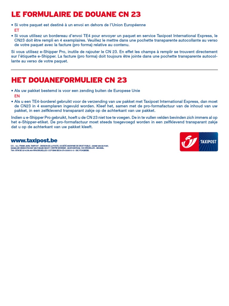 Formulaire CN23 | PDF | Commerce | Business