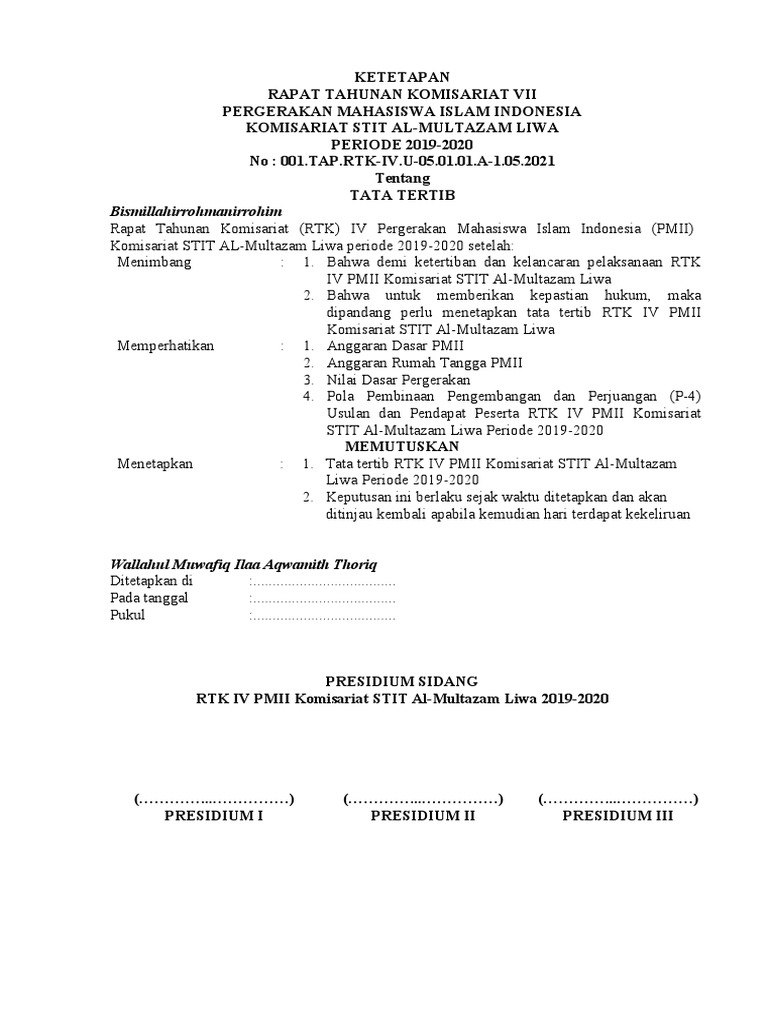 Draft RTK Pmii | PDF