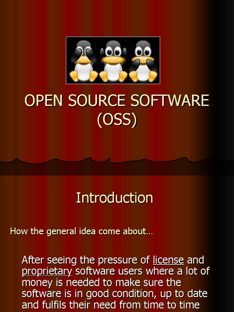 Open Source Software (OSS) | PDF | Linux | Application Software
