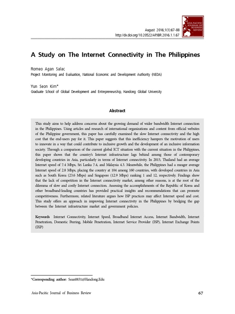 Improving Internet Connectivity in the Philippines | PDF | Internet ...