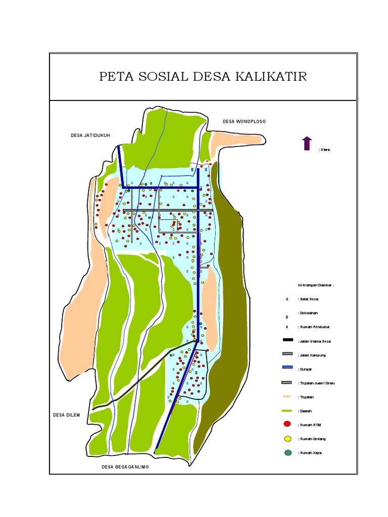 Peta Desa Kalikatir | PDF