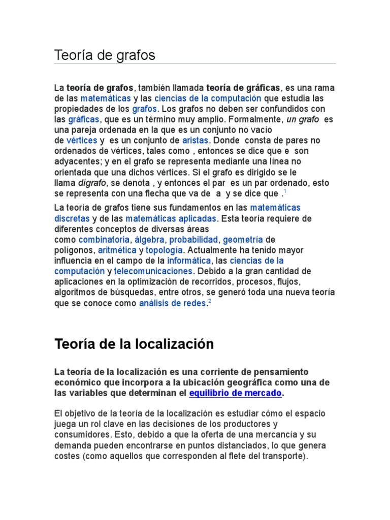 Teoría de Grafos 1 | PDF | Teoría de grafos | Enseñanza de matemática