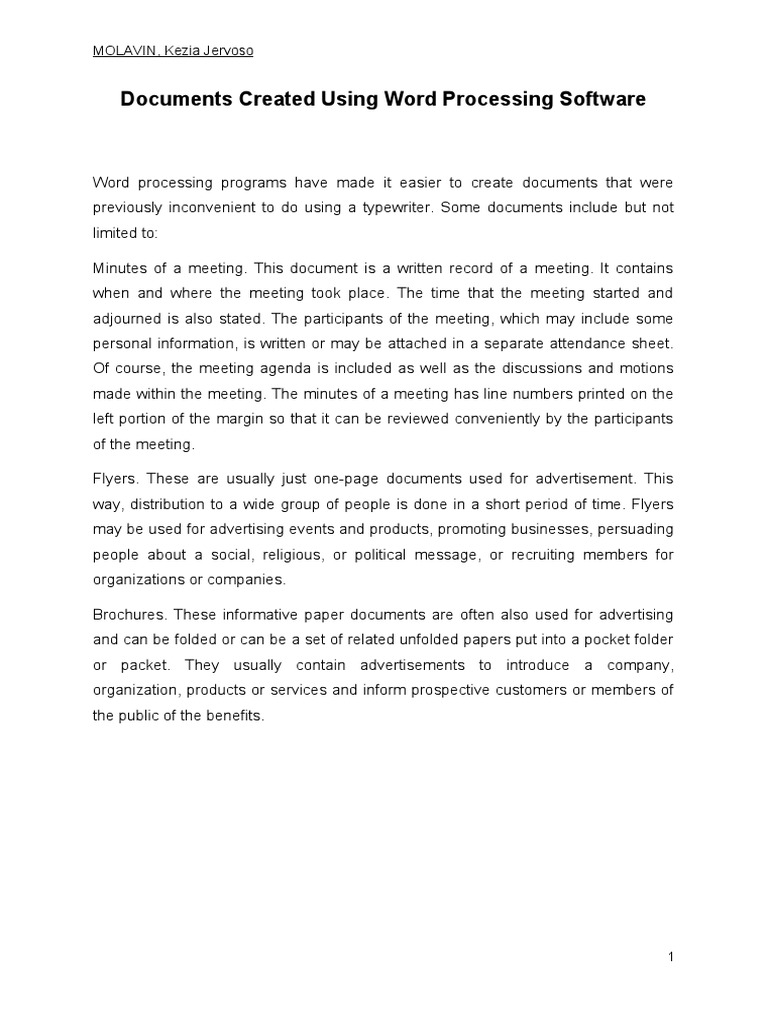 Microsoft Word-Exercise | PDF