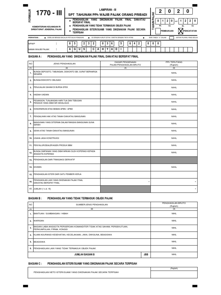 1770 Agus Cahyadi 2020 (Lamp 3) | PDF