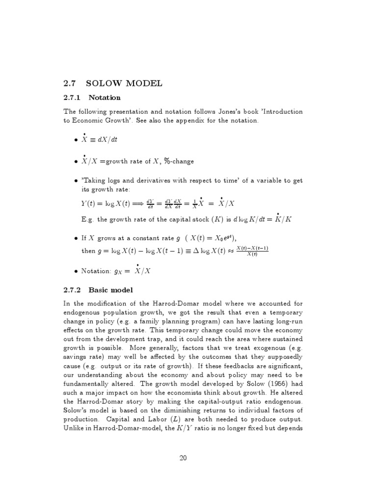 Solow Model | PDF