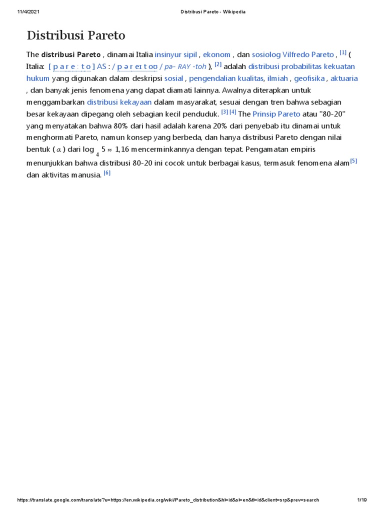 Fungsi Pareto | PDF