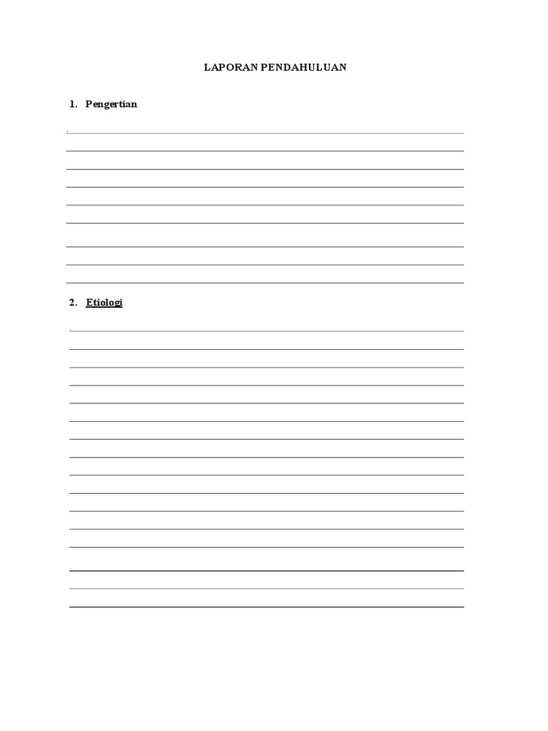 Format KMB Laporan Pendahuluan Dan Kasus | PDF