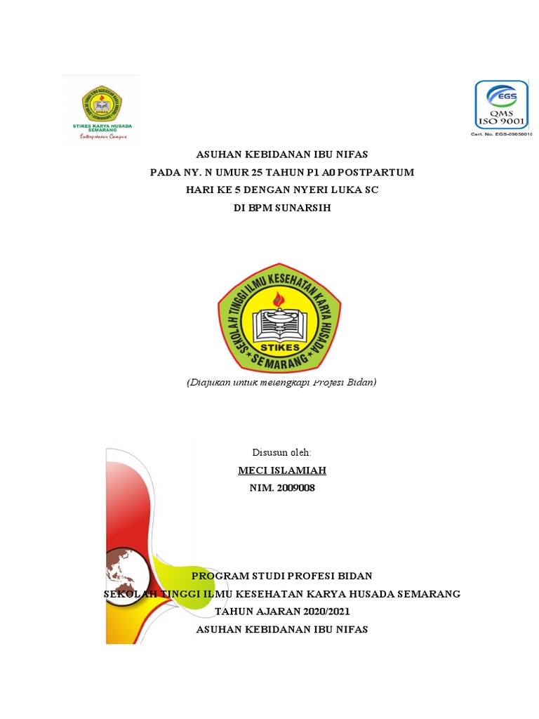 Askeb Penanganan Infeksi Luka Infeksi SC | PDF | Kesehatan Holistik