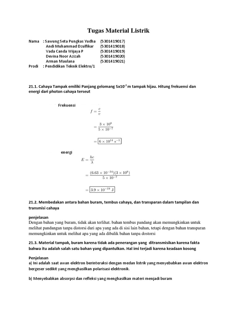Material Listrik | PDF