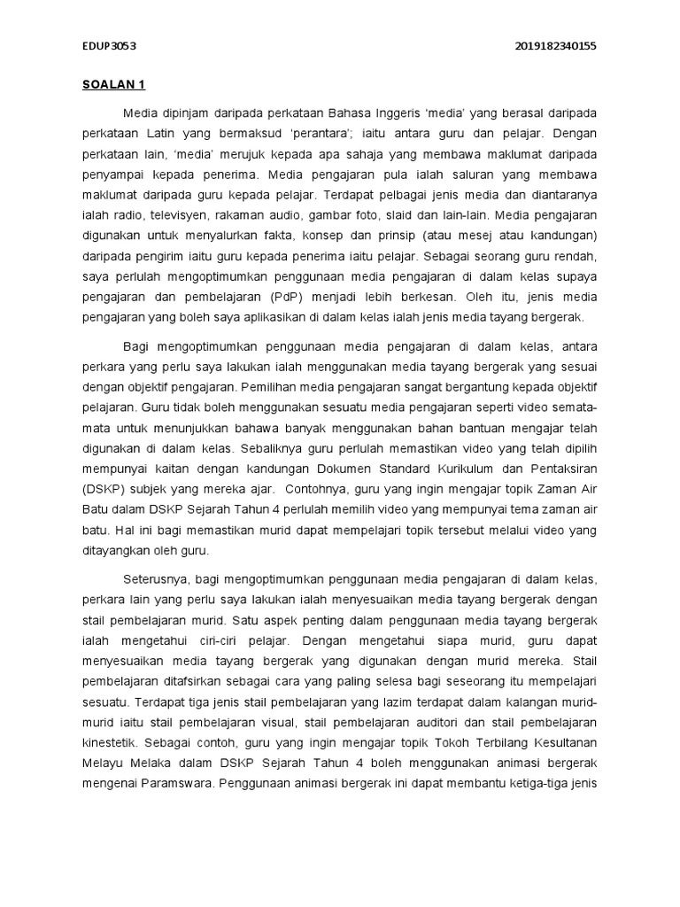 Penulisan Akademik Edup 3053 | PDF