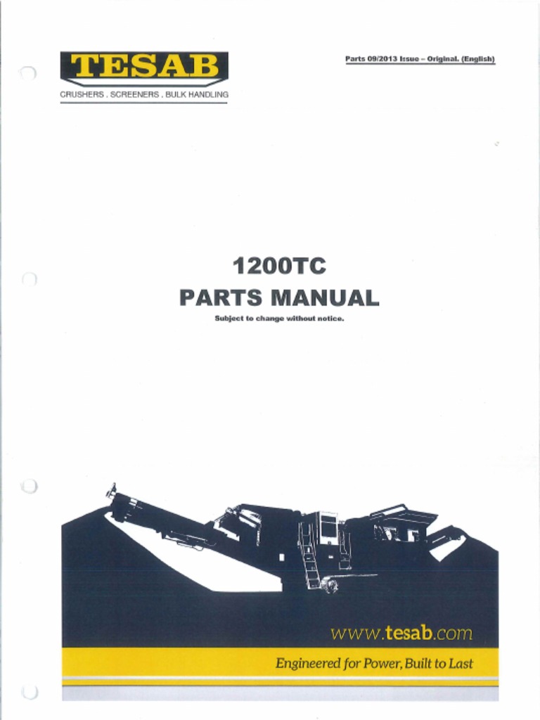 Partes Tesab 1200TC | PDF