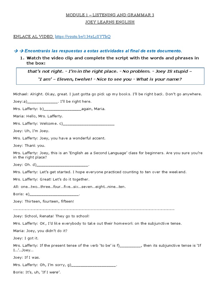 The VERB BE Negative and Interrogative Forms | PDF