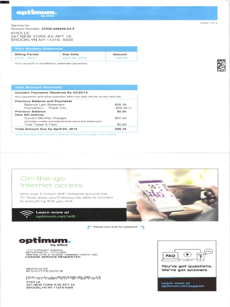 Con Edison (Electricity) 2018 | PDF | Fee | Cheque