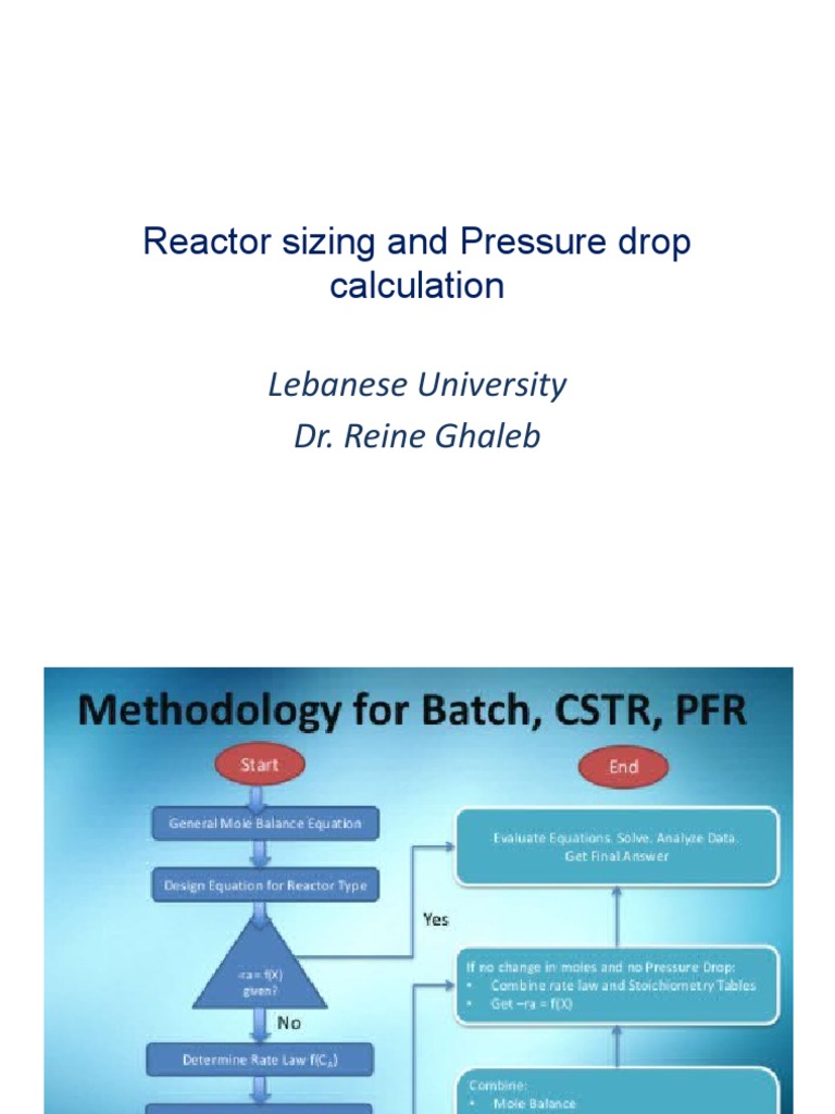 Reactor Sizing and Pressure Drop Calculation | PDF | Chemical Reactor | Fluid Dynamics