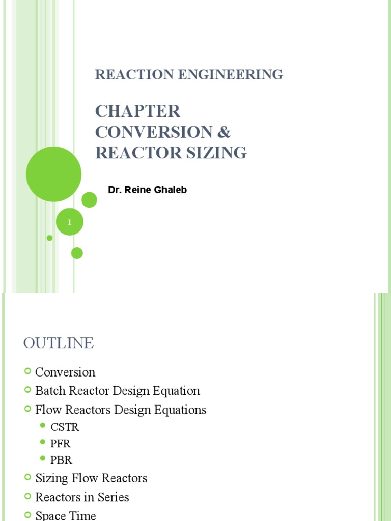 Conversion & Reactor Sizing: Reaction Engineering | Download Free PDF | Chemical Reactor | Unit ...